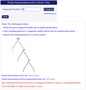 Prime Factorization with a Factor Tree - MathOnDemand.com
