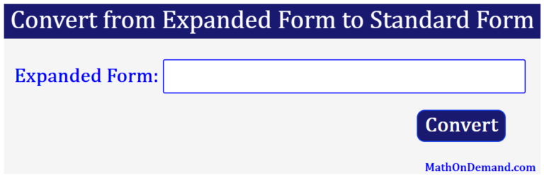 Standard Form of 300+70 - MathOnDemand.com